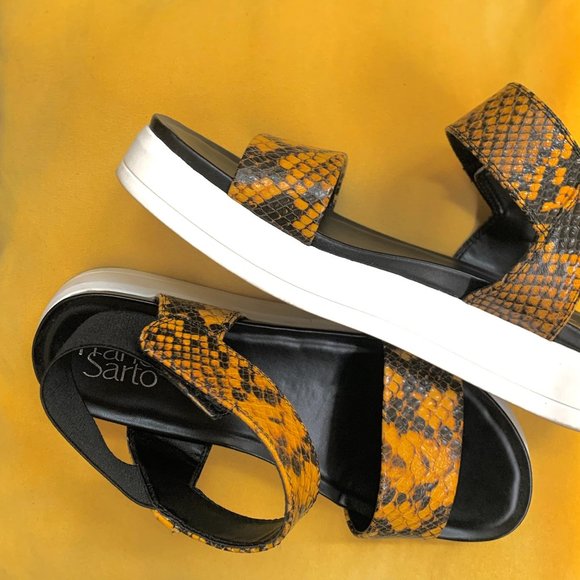Franco Sarto | Shoes | Franco Sarto Kana Snake Skin Platform Sandals ...